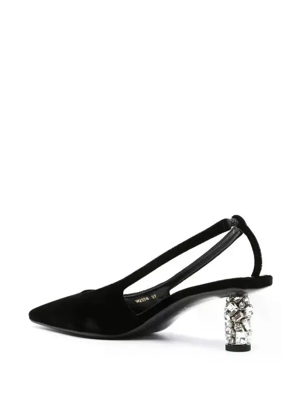 TOM FORD Crystal-embellished Velvet Slingback Pumps