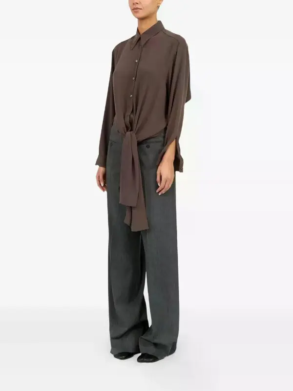 MAISON MARGIELA Long-sleeved Shirt - Brown