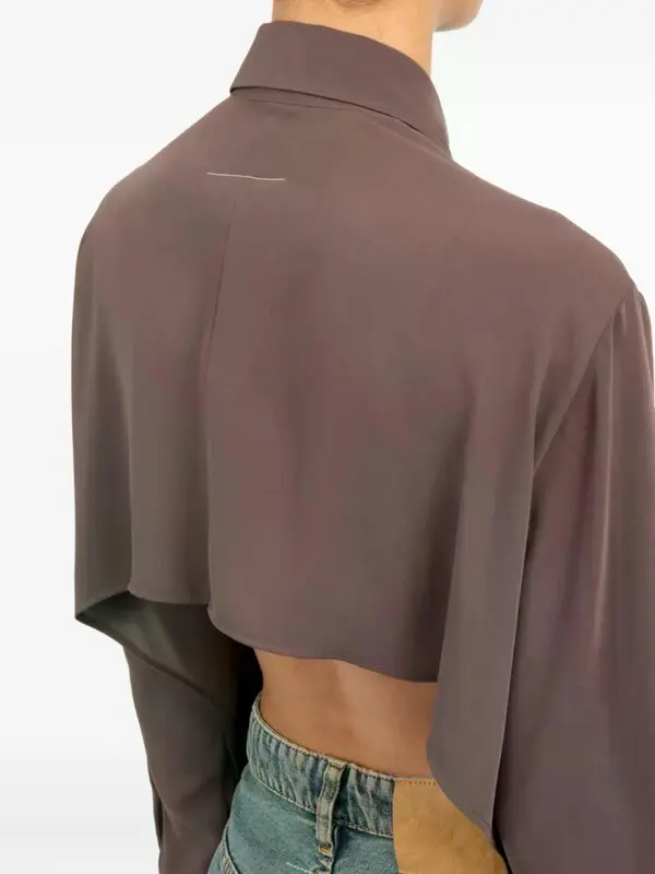 MAISON MARGIELA Long-sleeved Shirt - Brown