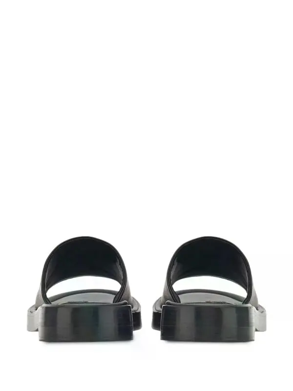 FERRAGAMO Crossover-strap Leather Slides