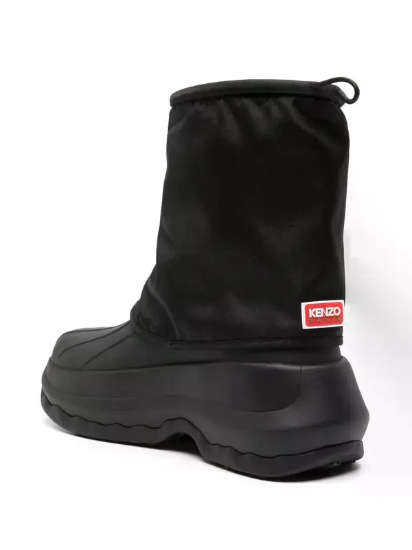 Kenzo X Hunter Logo-patch Boots - Black