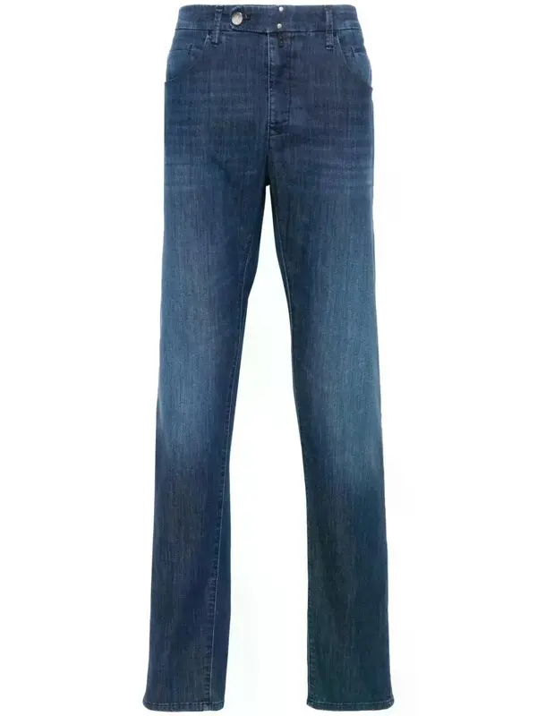 Incotex Logo-patch Tapered Jeans