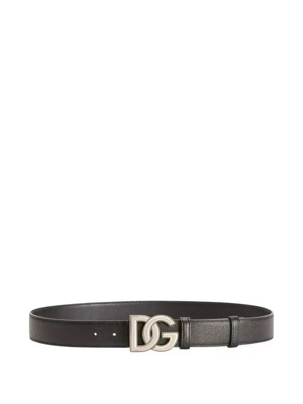 Dolce & Gabbana Alpine Logo-buckle Belt - Black