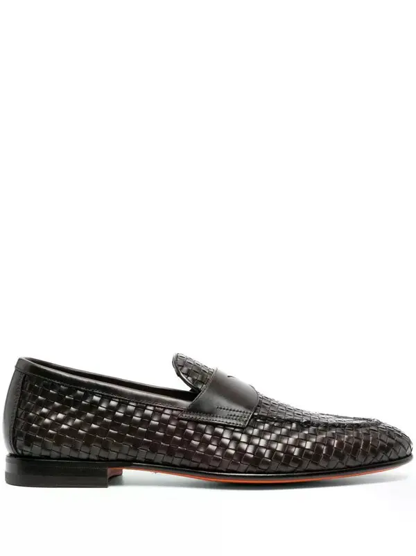 Santoni Interwoven Design Loafers
