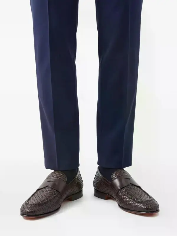 Santoni Interwoven Design Loafers
