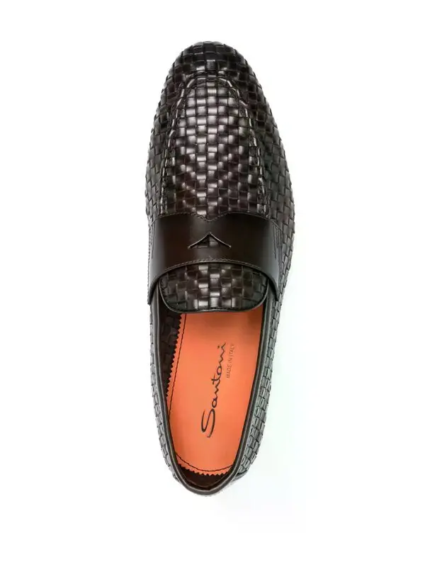 Santoni Interwoven Design Loafers