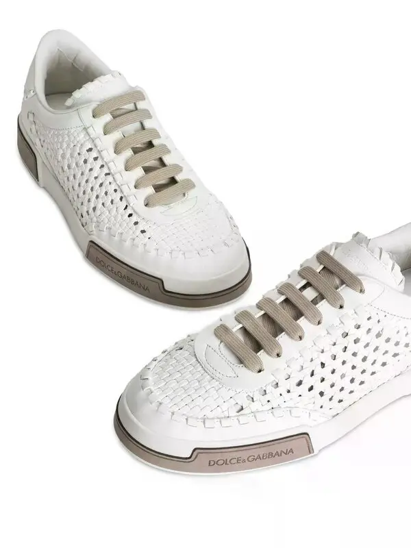 Dolce & Gabbana Woven Leather Sneakers