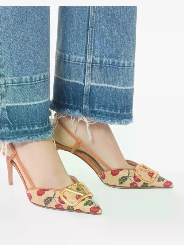 Valentino Garavani Slingback Pumps With Cherry Motif