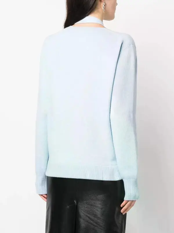 Fendi Cut-out Detail Wool Cardigan