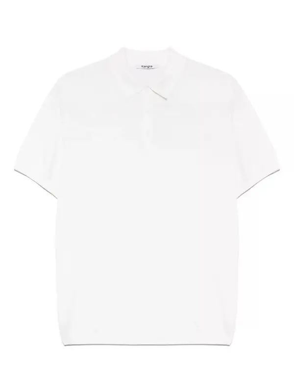 KANGRA Fine-knit Polo Shirt - Neutrals
