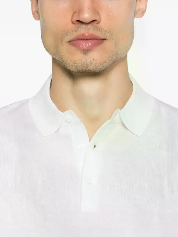 KANGRA Fine-knit Polo Shirt - Neutrals