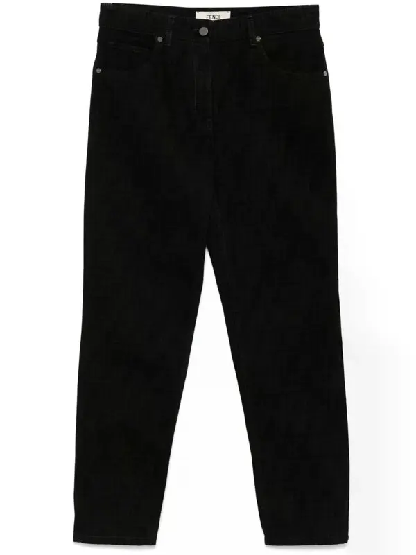 Fendi Ff-logo Print Jeans