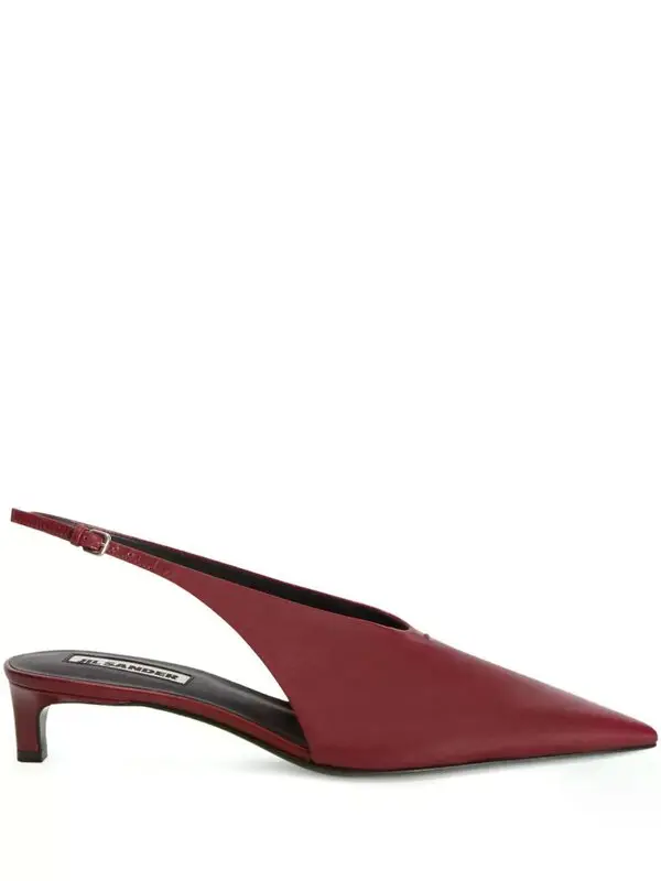 JIL SANDER Leather Pumps With Buckle Fastening - Red