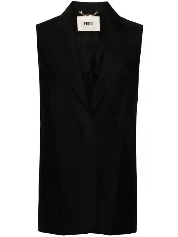 Fendi Peak-lapel Mohair-wool Waistcoat