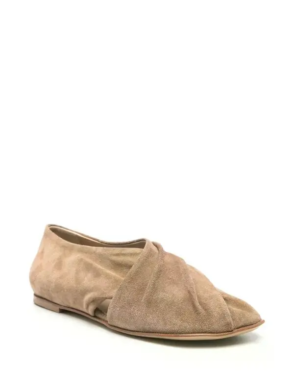 Elena Iachi Suede Ballet Flats