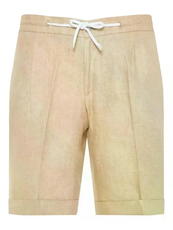 BARBA NAPOLI Linen Shorts - Neutrals