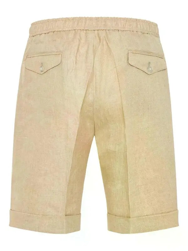 BARBA NAPOLI Linen Shorts - Neutrals