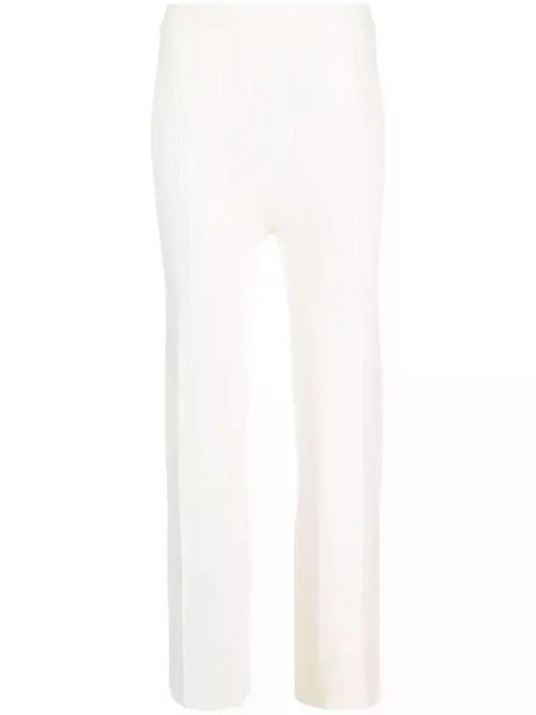 AERON Straight-leg Rib-knit Trousers