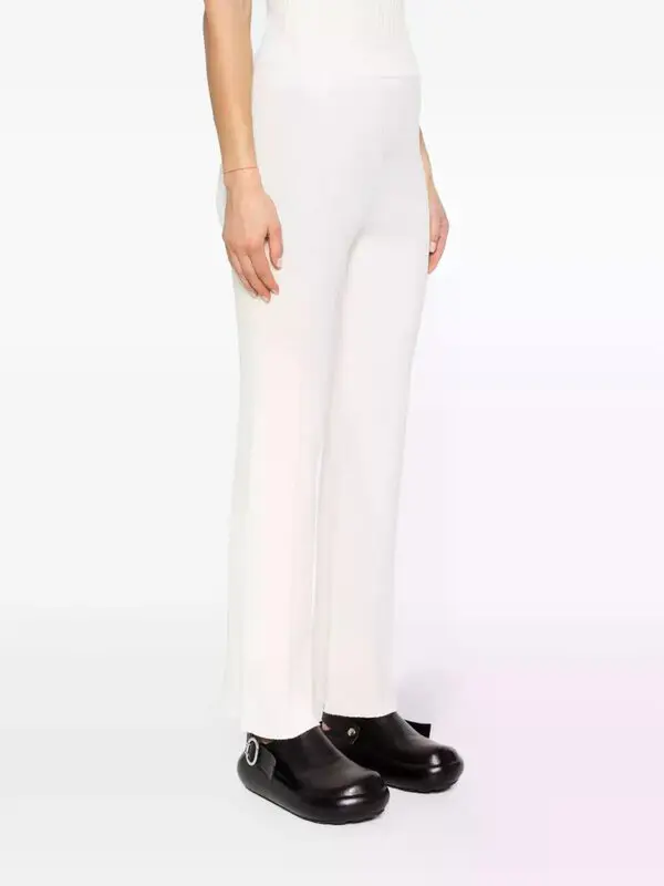 AERON Straight-leg Rib-knit Trousers
