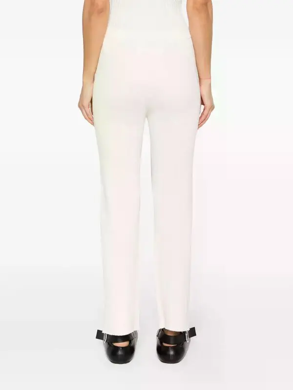 AERON Straight-leg Rib-knit Trousers