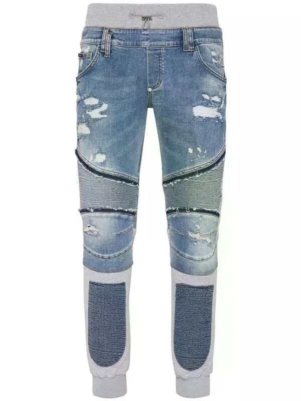 Philipp Plein Skull & Bones Tapered Jeans