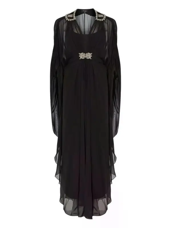 TEMPERLEY LONDON Beaded Cape-sleeve Dress