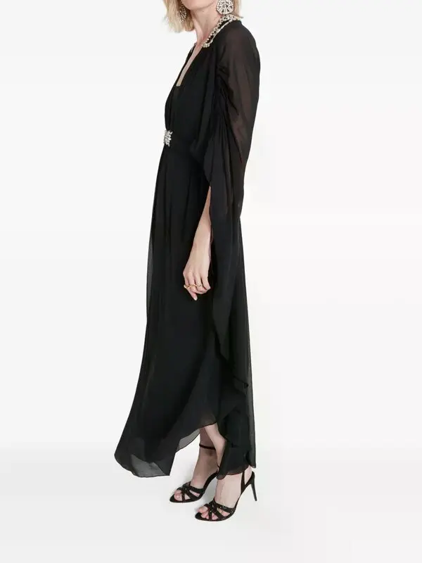 TEMPERLEY LONDON Beaded Cape-sleeve Dress