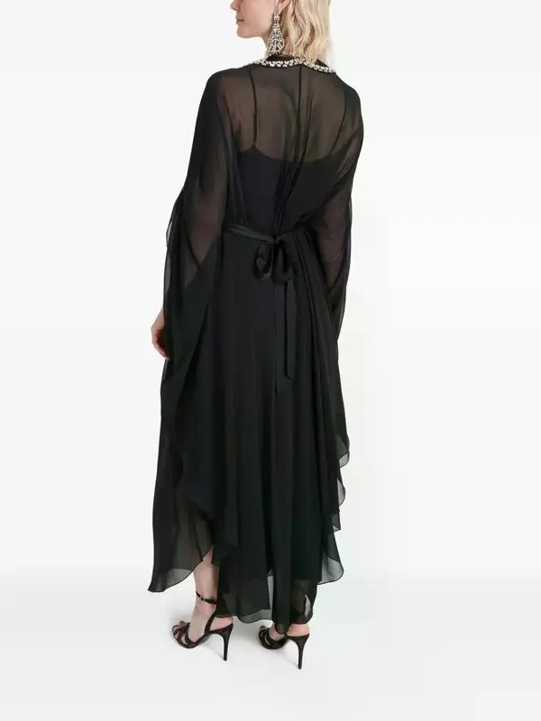 TEMPERLEY LONDON Beaded Cape-sleeve Dress