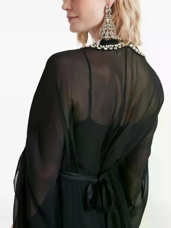 TEMPERLEY LONDON Beaded Cape-sleeve Dress