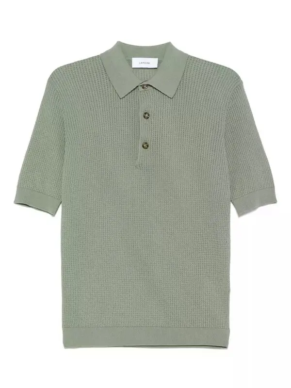 LARDINI Waffle-knit Polo Shirt