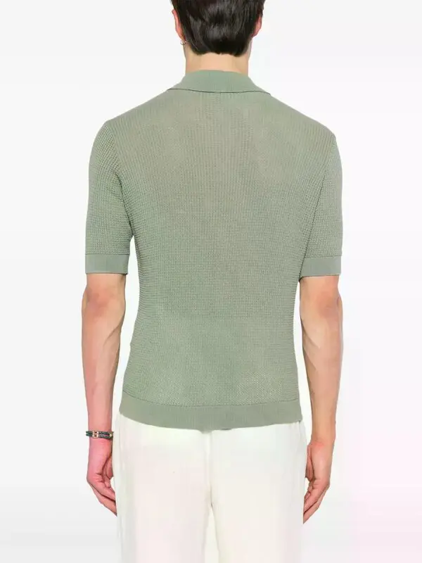 LARDINI Waffle-knit Polo Shirt