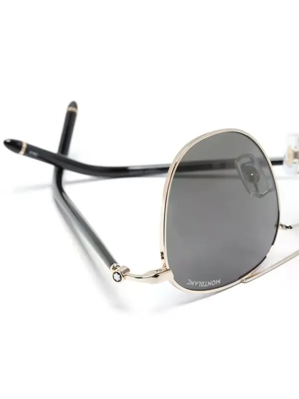 Montblanc Raised-bridge Square-frame Sunglasses