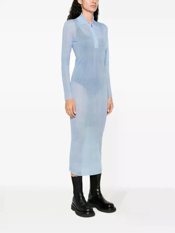 Fendi Long-sleeve Ribbed Midi Dress