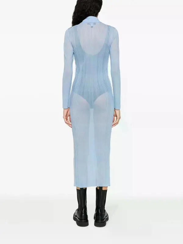 Fendi Long-sleeve Ribbed Midi Dress