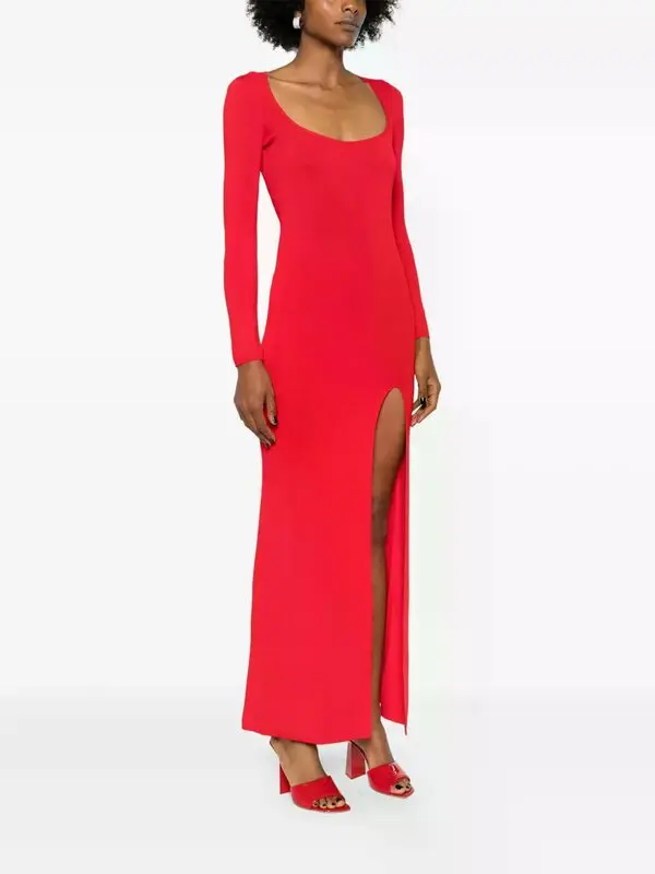 ANA RADU Knitted Maxi Dress - Red
