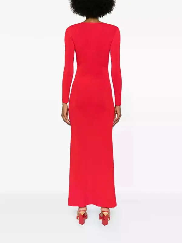 ANA RADU Knitted Maxi Dress - Red