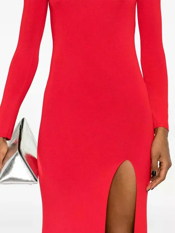 ANA RADU Knitted Maxi Dress - Red