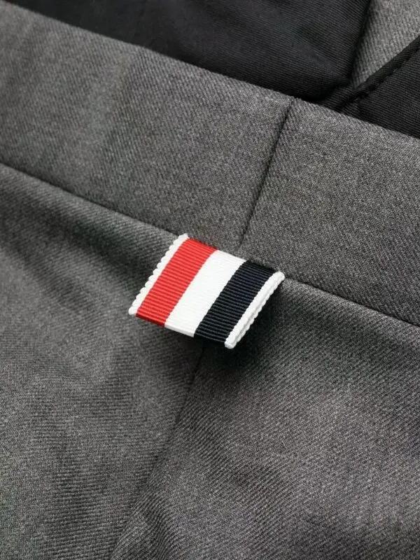 Thom Browne Cropped Wool Skinny Trousers - Grey