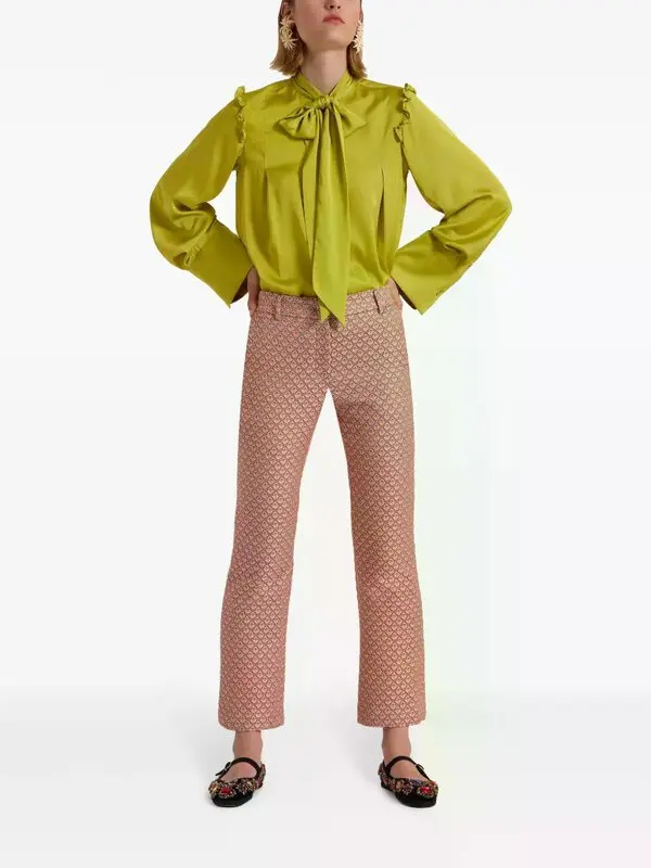 La DoubleJ Patterned Jacquard Trousers