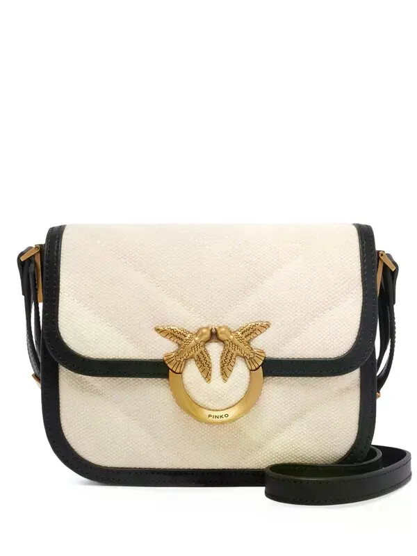 Pinko Quilted Shoulder Bag With Love Birds Buckle