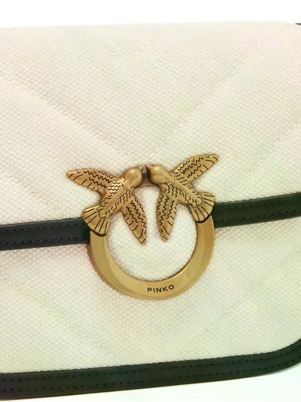 Pinko Quilted Shoulder Bag With Love Birds Buckle