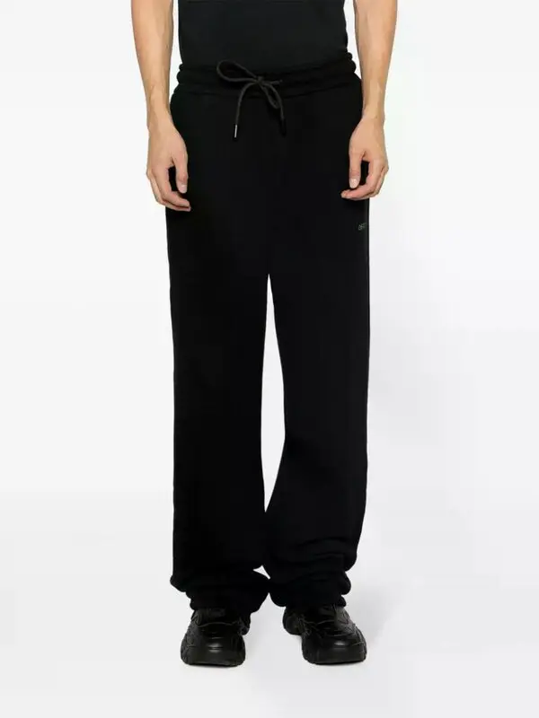 Off-White Diag-stripe Cotton Track Pants - Black