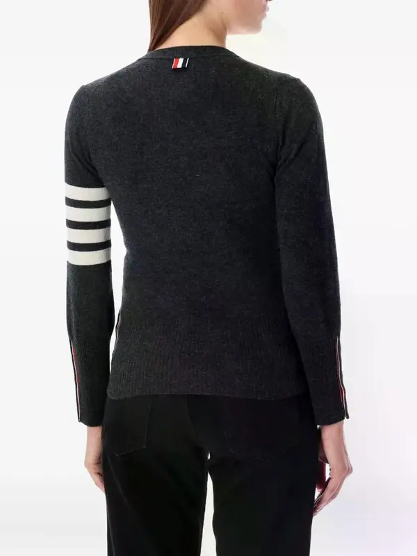 Thom Browne 4-bar V-neck Cashmere Cardigan - Grey