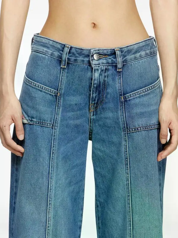 DIESEL® D-akii Wide-leg Denim Jeans - Blue