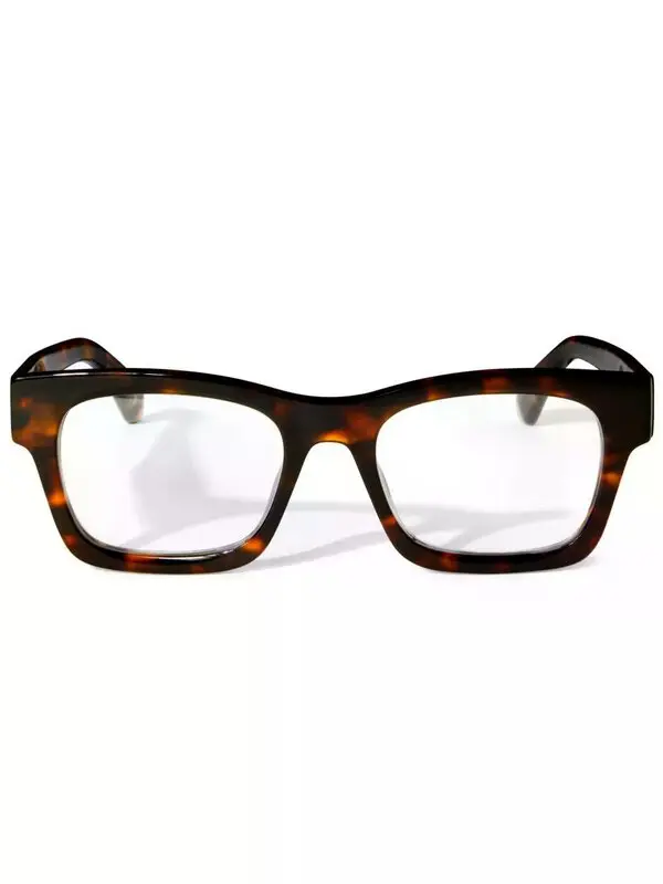 Off-White Tortoiseshell-effect Square Frame Glasses - Brown