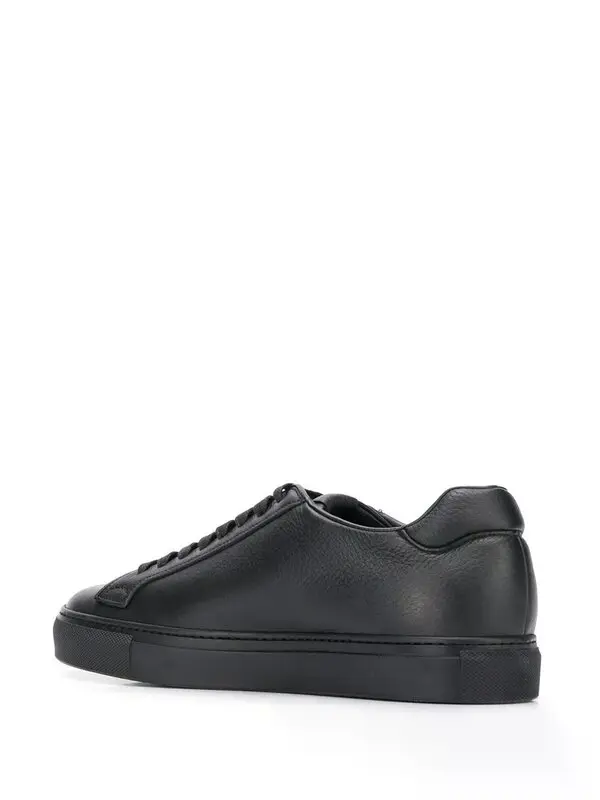 SCAROSSO Lace-up Leather Sneakers - Black