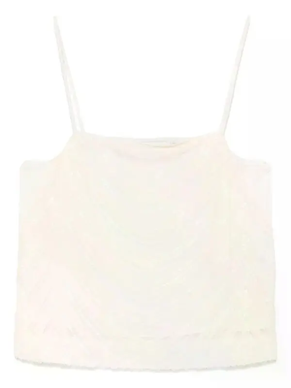 GESTUZ Sequined Spaghetti Strap Top