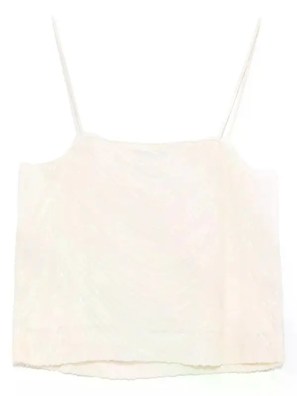 GESTUZ Sequined Spaghetti Strap Top