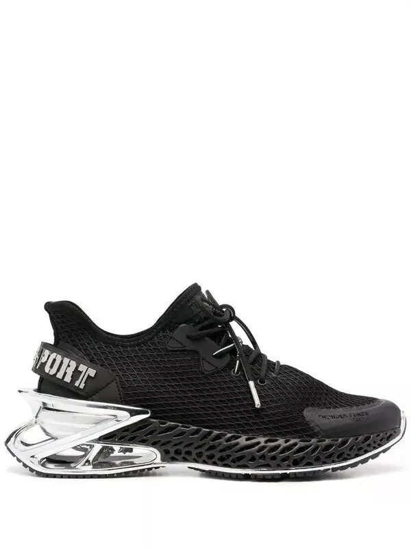 PLEIN SPORT Thunder Force Lace-up Sneakers - Black