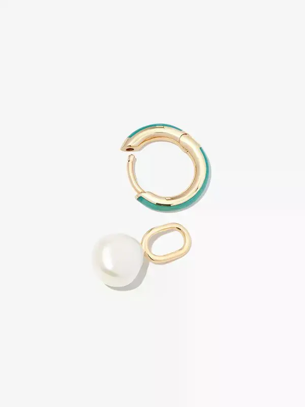 MARIA BLACK Pearl Drop Huggie Earring